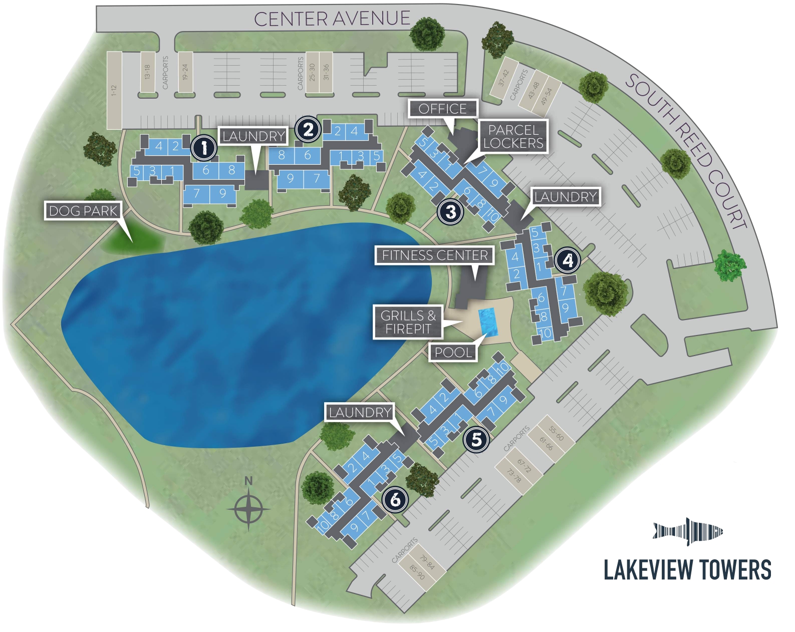 Spacious Floor Plans | Lakeview Towers at Belmar Apartments